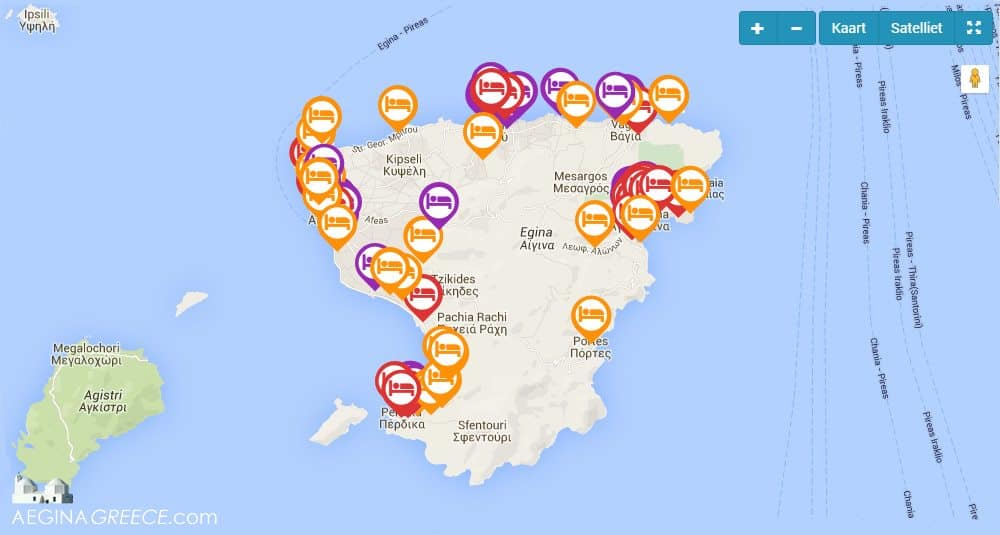 Accommodation overview | Aegina island | AeginaGreece.com